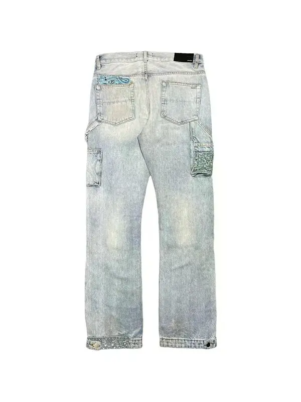 Amiri Patchwork Wide-leg Jeans