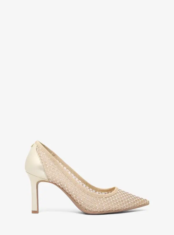 Michael Kors Willa Embellished Mesh Pumps - Gold