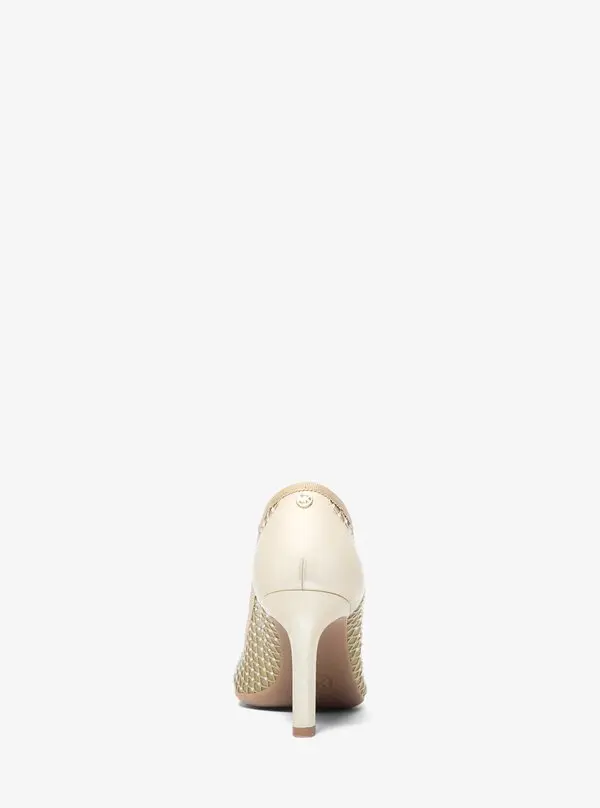 Michael Kors Willa Embellished Mesh Pumps - Gold