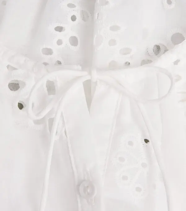 Matteau Cotton Broderie Anglaise Blouse - White
