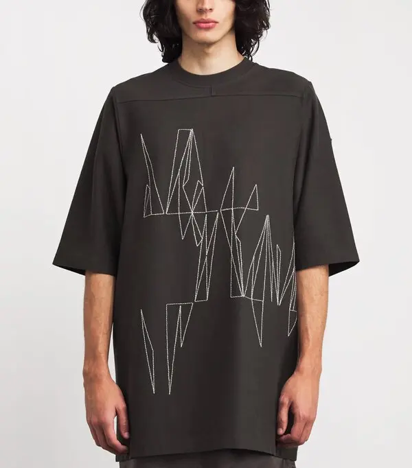 Rick Owens X Moncler Cotton Jumbo T-shirt - Brown
