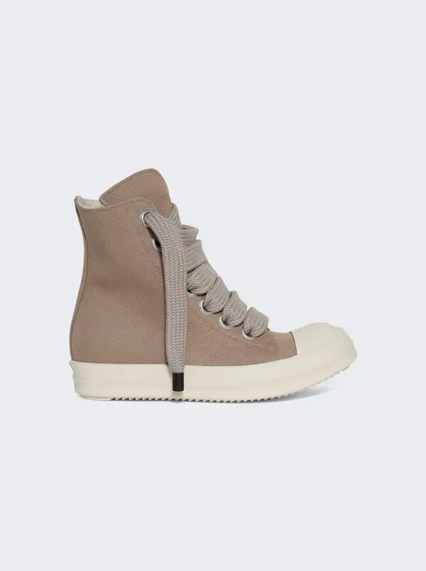 Rick Owens Temple Jumbolace Denim High-top Sneakers - Tan
