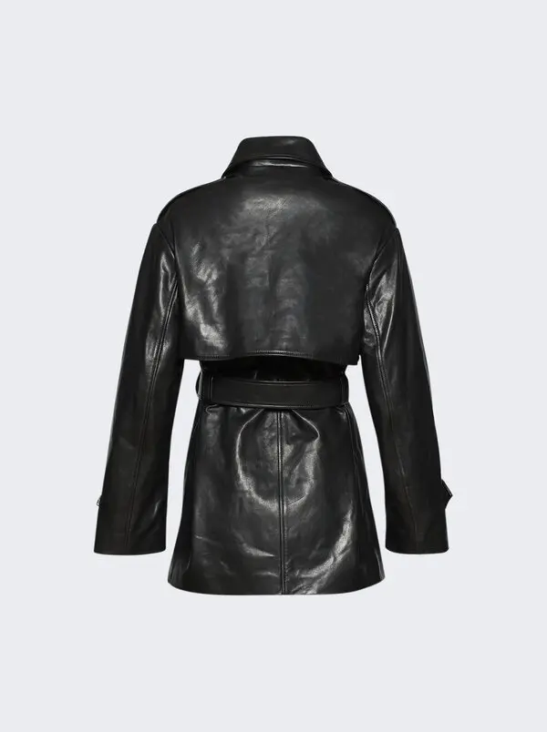 Nour Hammour Priya Sculpted Leather Jacket