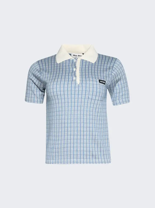Miu Miu Check Polo Top