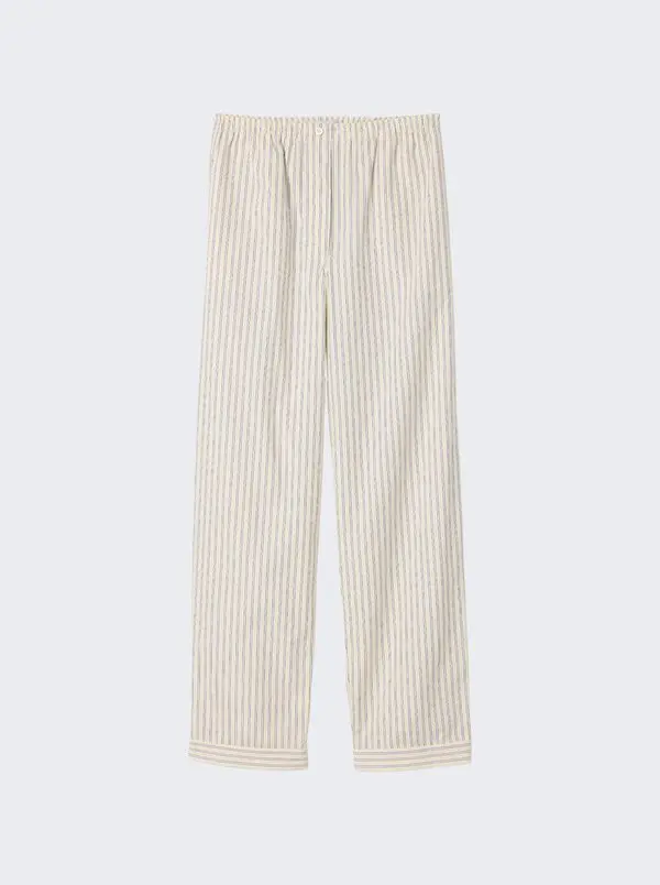 Miu Miu Stripe Pajama Pants - Cream