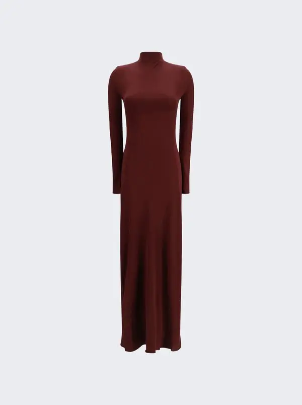ALAÃA Draped Long Sleeve Dress