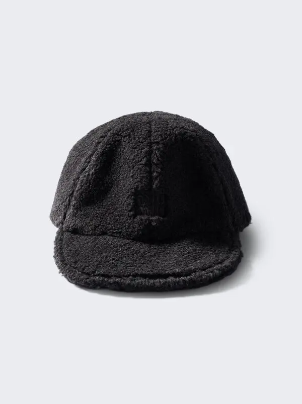 Miu Miu Fleece Baseball Cap - Grey