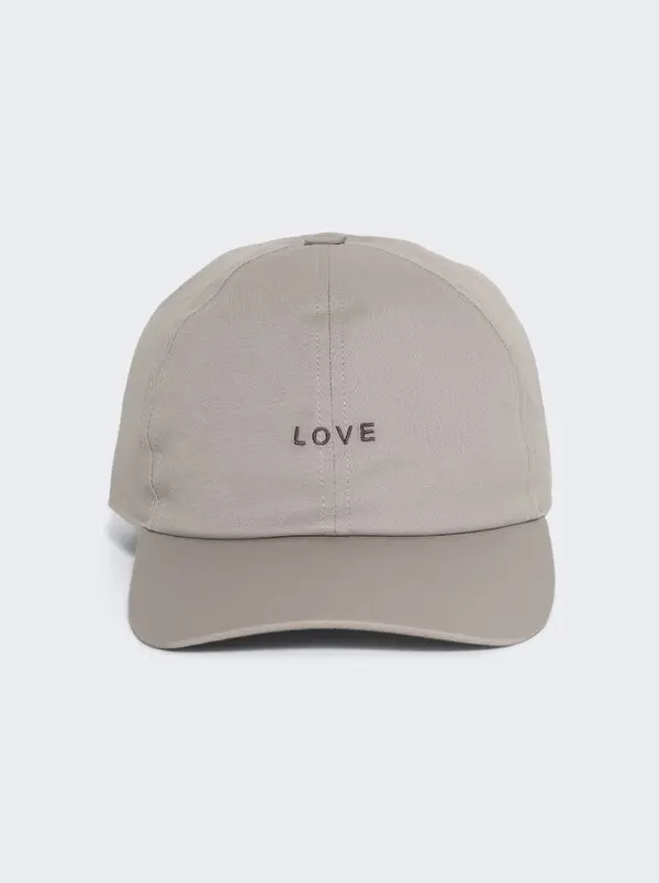 Rick Owens Love Embroidered Baseball Cap - Ivory