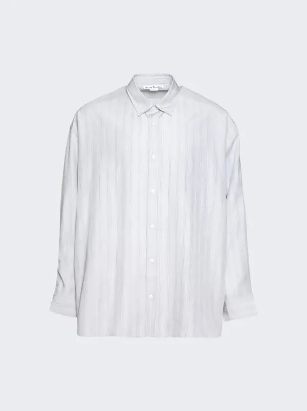 Acne Studios Striped Button Down Shirt And Multi - Grey