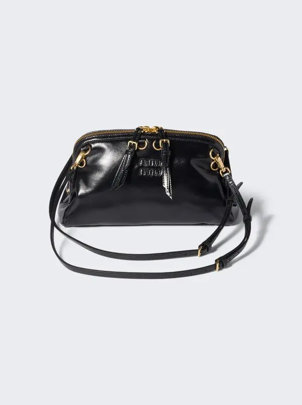 Miu Miu Caprice Leather Clutch - Black