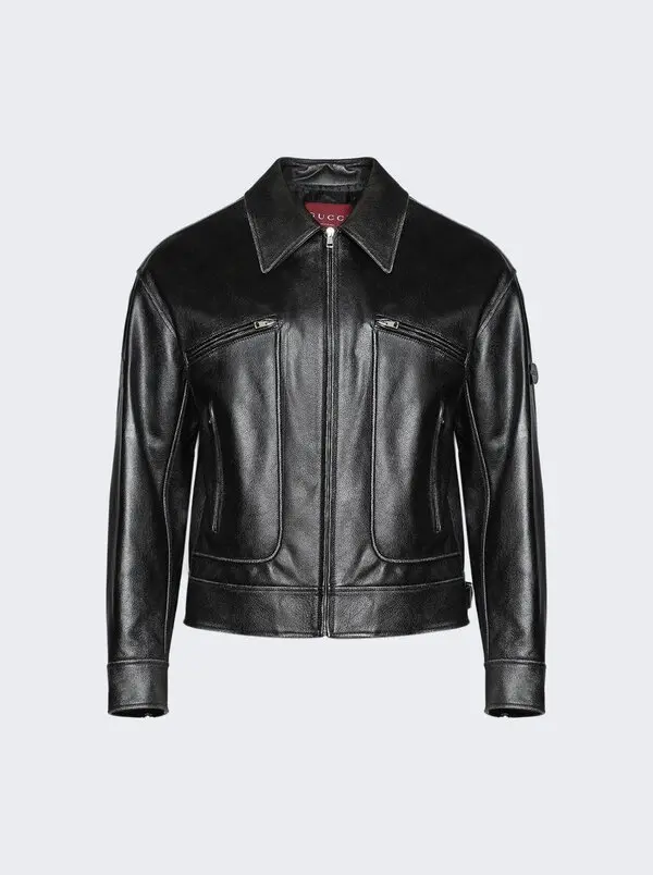 Gucci Treated Bull Leather Jacket