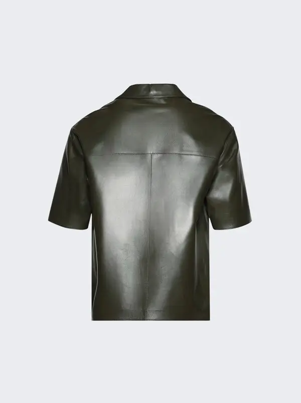 Gucci Soft Nappa Shirt Dark Bottle