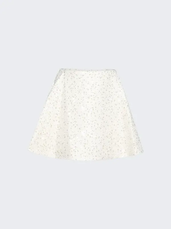 David Koma Sequin Boucle A-line Mini Skirt