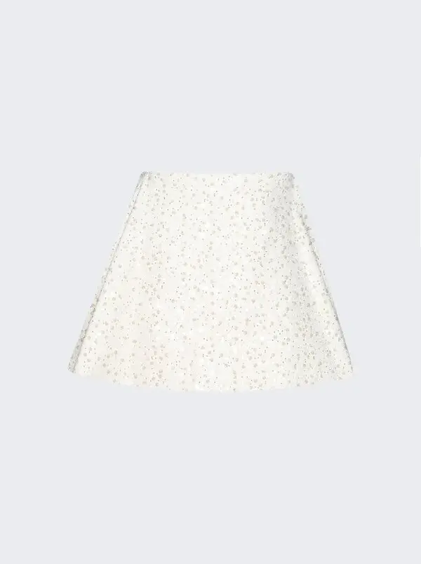David Koma Sequin Boucle A-line Mini Skirt