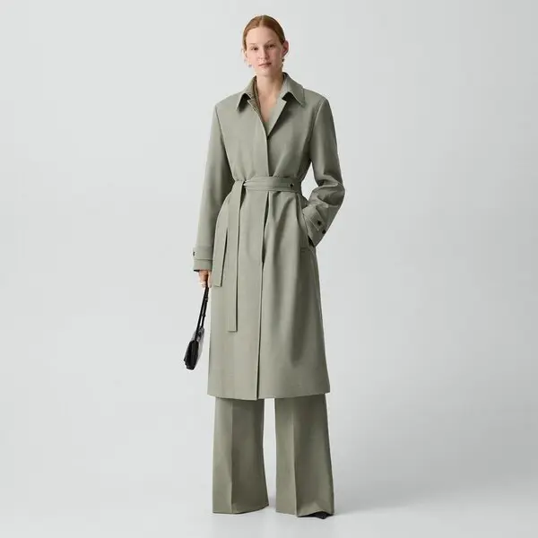 Theory Wool Gabardine Car Coat