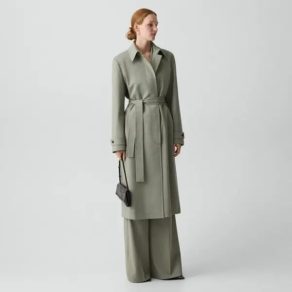 Theory Wool Gabardine Car Coat