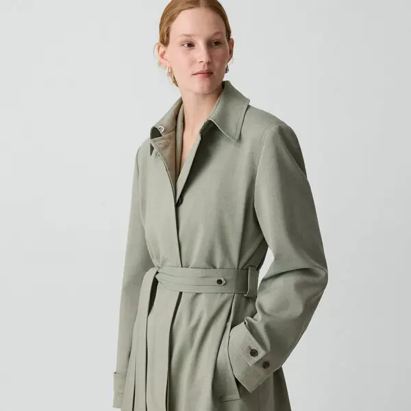 Theory Wool Gabardine Car Coat
