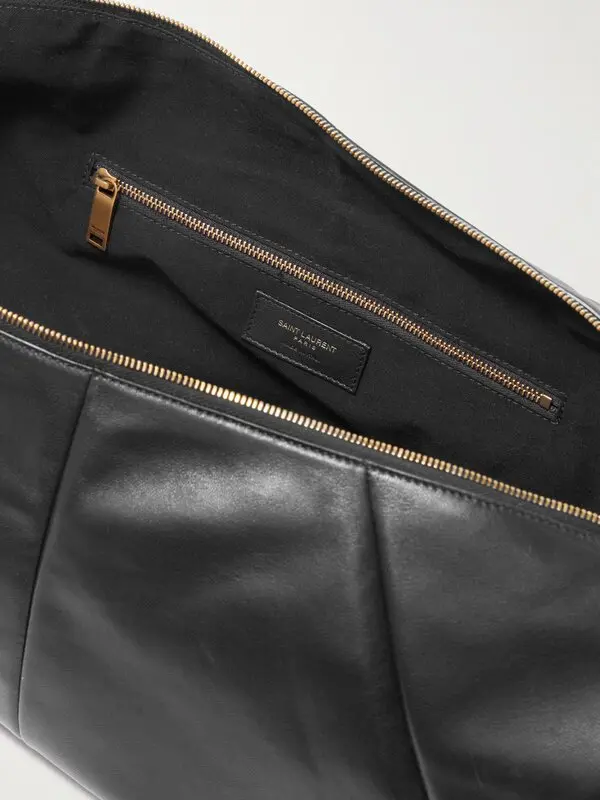 Saint Laurent Amalia Leather Shoulder Bag - Black
