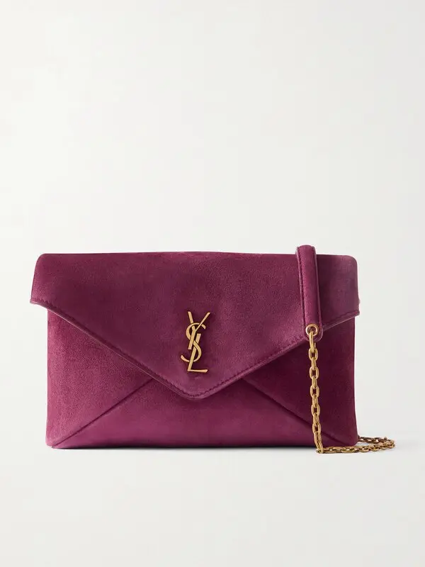 Saint Laurent Cassandre Suede Shoulder Bag