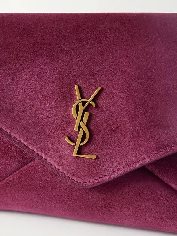 Saint Laurent Cassandre Suede Shoulder Bag