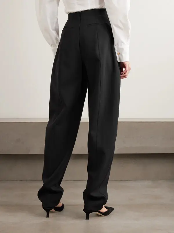 Carolina Herrera Isla Wool-blend Barrel-leg Trousers