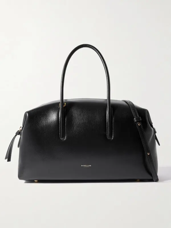 DEMELLIER The Midi Stockholm Textured-leather Tote Bag - Black