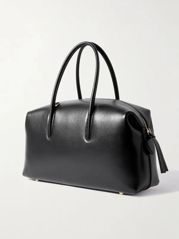 DEMELLIER The Midi Stockholm Textured-leather Tote Bag - Black