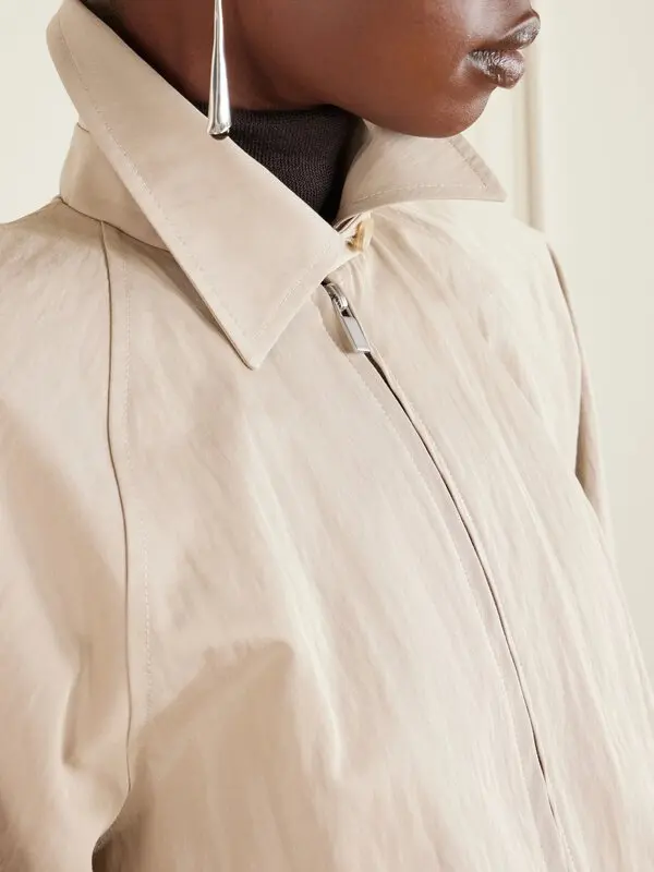 Magda Butrym Embroidered Cotton-blend Jacket - Neutrals