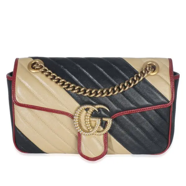 Gucci Matelasse Calfskin Marmont Shoulder Bag - Multicolor