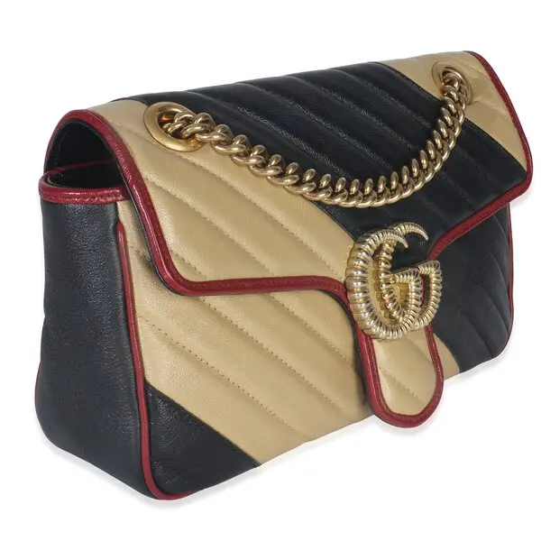 Gucci Matelasse Calfskin Marmont Shoulder Bag - Multicolor
