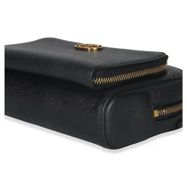 Dior Grained Calfskin Caro Double Pouch