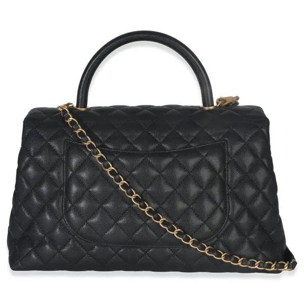Chanel Quilted Caviar Top Handle Bag