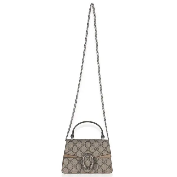 Gucci Gg Supreme Canvas Dionysus Top Handle Bag - Beige