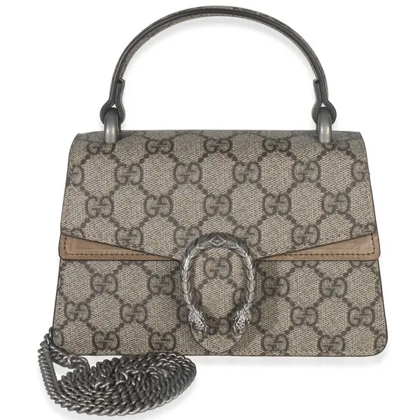 Gucci Gg Supreme Canvas Dionysus Top Handle Bag - Beige