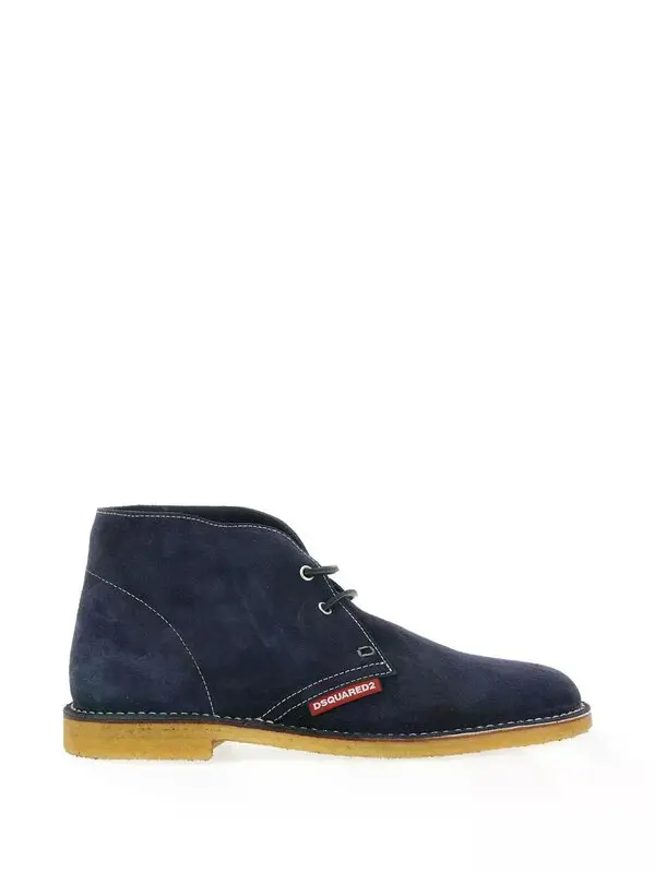 Dsquared2 Contrast Stitching Suede Chukka Boots - Blue