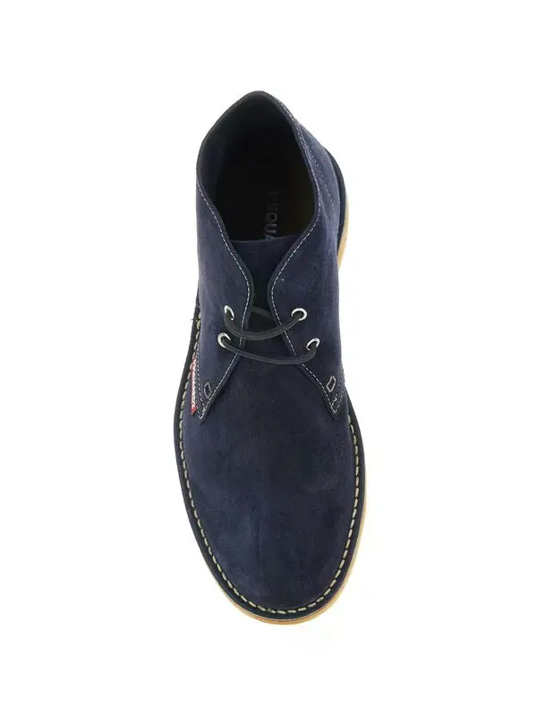 Dsquared2 Contrast Stitching Suede Chukka Boots - Blue