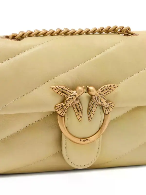 Pinko Love Puff Quilted Shoulder Bag - Neutrals