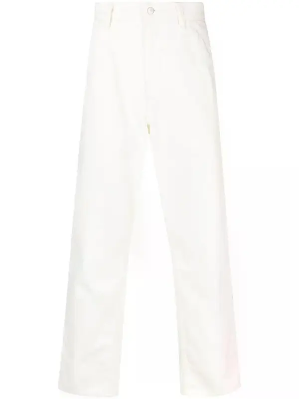 Carhartt Work In Progress Logo-patch Straight-leg Cotton Trousers