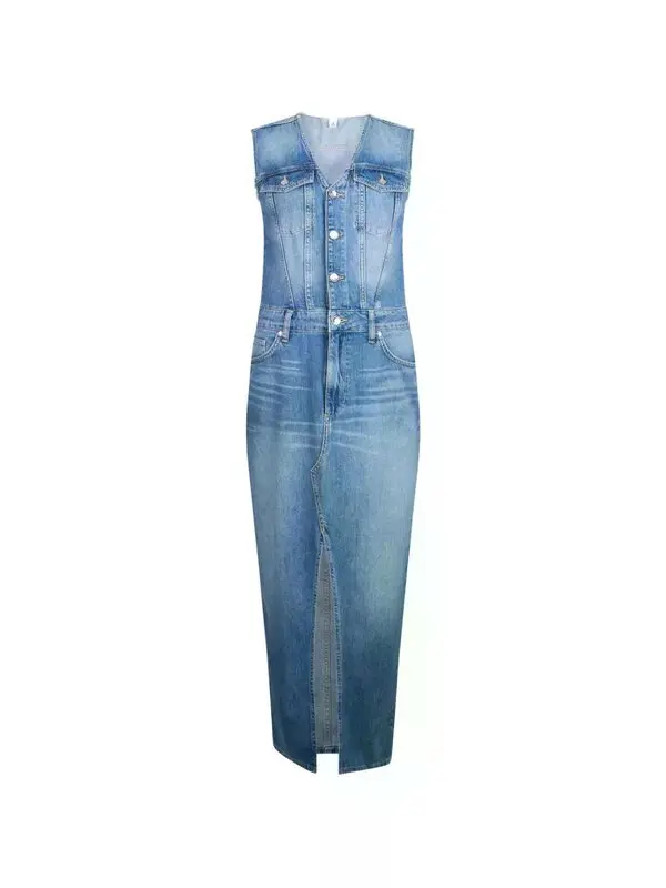 Liu Jo V-neck Midi Dress - Blue