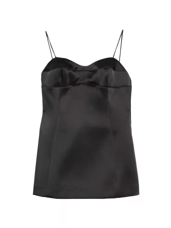 RÓHE Satin Top - Black
