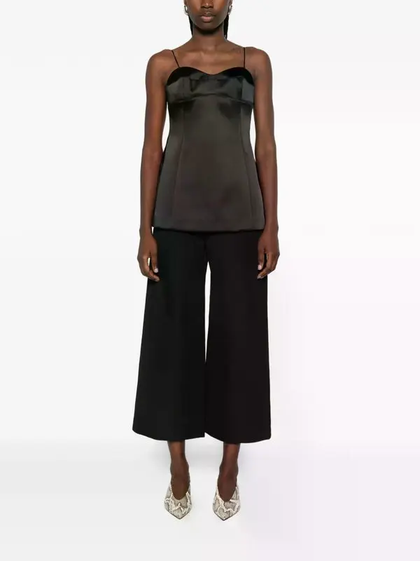 RÓHE Satin Top - Black