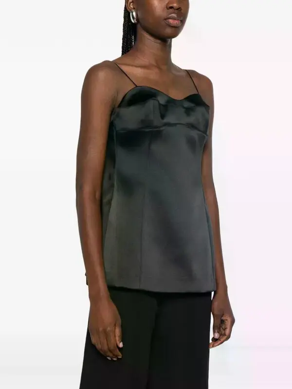 RÓHE Satin Top - Black