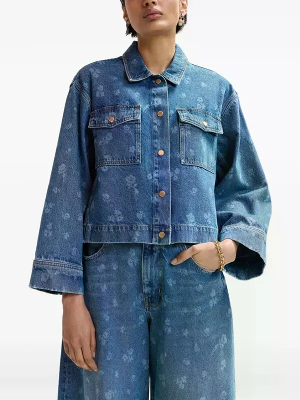 Essentiel Antwerp Floral-print Denim Jacket