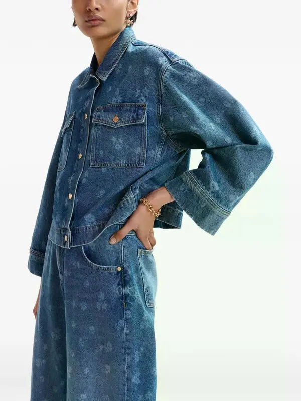 Essentiel Antwerp Floral-print Denim Jacket