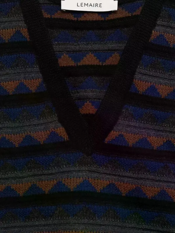 LEMAIRE V-neck Patterned Vest