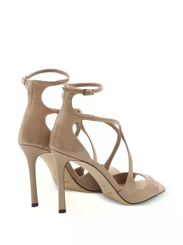 JIMMY CHOO Azia 95 Patent Leather Sandals