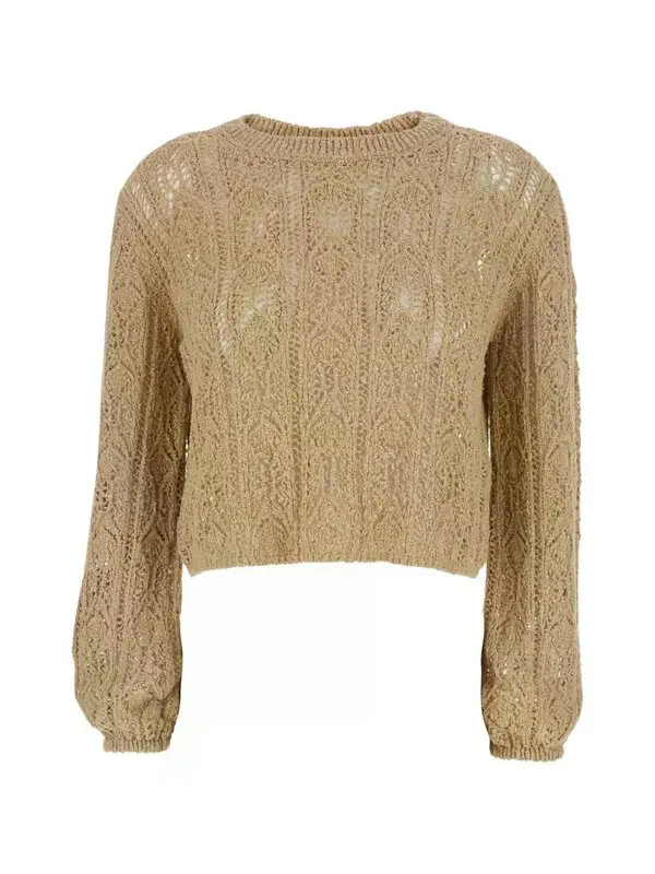 SEMICOUTURE Open-knit Cropped Sweater