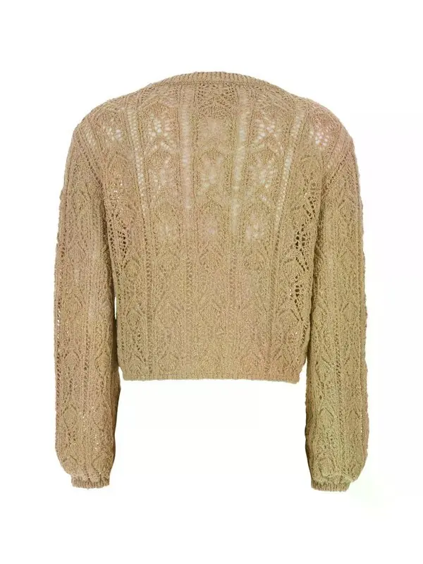 SEMICOUTURE Open-knit Cropped Sweater