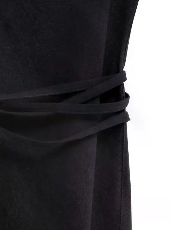LEMAIRE Off-shoulder Tie-waist Midi Dress - Black