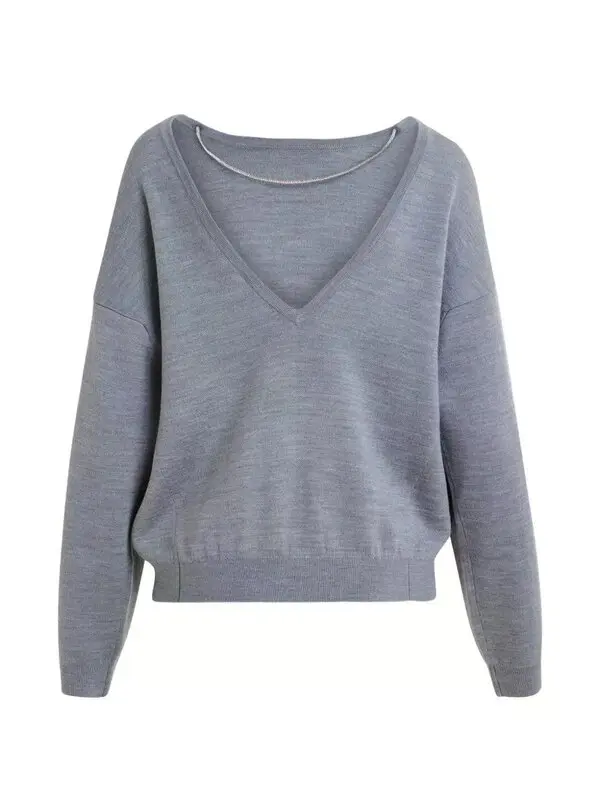 Essentiel Antwerp Chain-detail V-neck Sweater